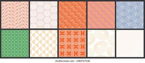 Simple Geometric Texture Collection Seamless Geometric Stock Vector