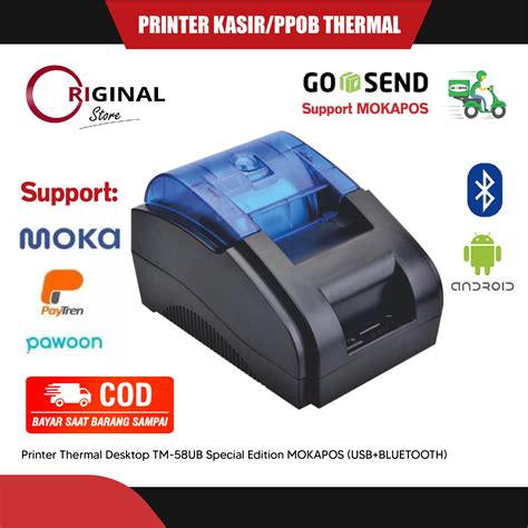 Original PRINTER KASIR PPOB THERMAL 58MM TM 58UB ANDROID USB