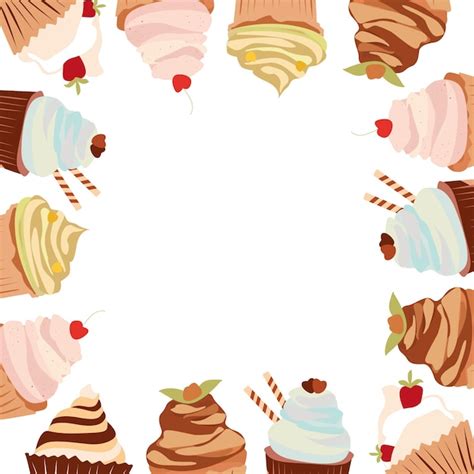 Cupcake Border Cupcake Border Stock Vector By ©sandesh1264 24034381
