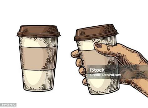 골판지 홀더와 모자를 곁들인 일회용 커피 한 잔을 들고 있는 여성의 손 종이 커피잔에 대한 스톡 벡터 아트 및 기타 이미지 종이 커피잔 컵 쥠 Istock