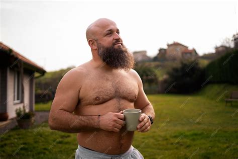 Fat Guy Running Shirtless