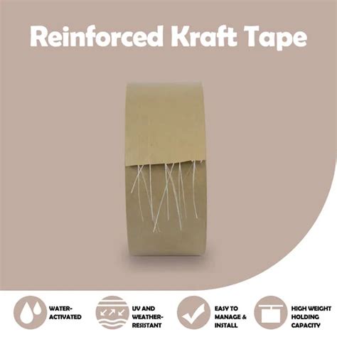 Custom Size Available Brown Kraft Fiberglass Water Activated Reinforced