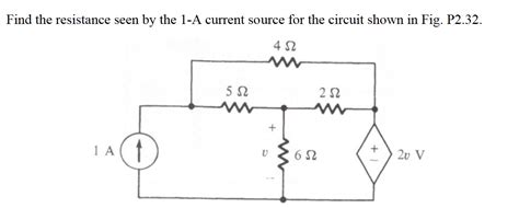 Solved Find The Resistance Seen By The A Current Sourc