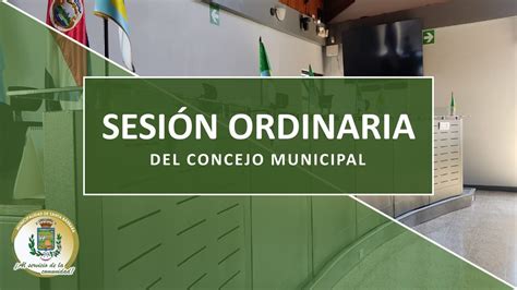 Sesión Ordinaria del Concejo Municipal YouTube