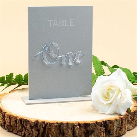 Rectangle Wedding Table Number Acrylic Table Sign Partyrama