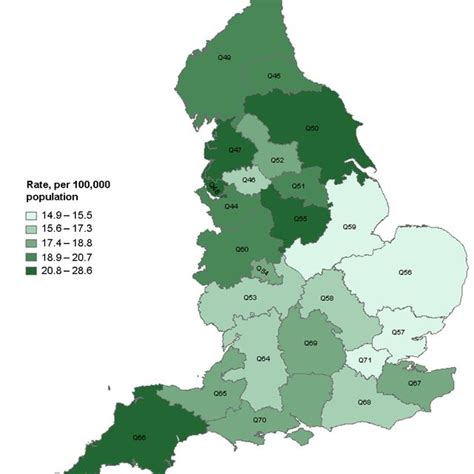 Age And Sex Structure Of Mssa Rates Per 100 000 Population England