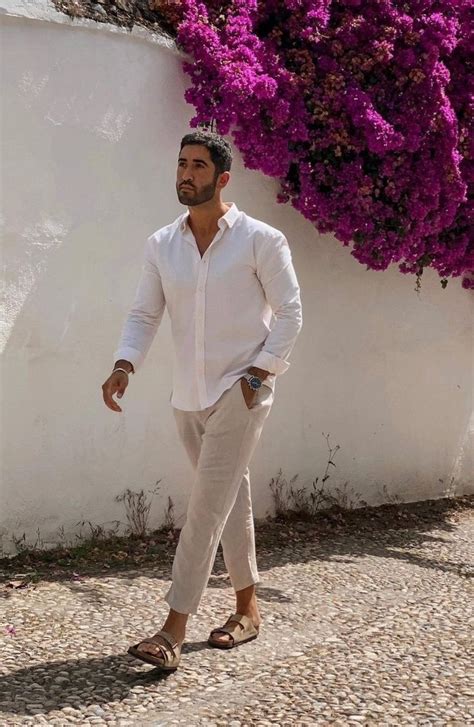 Casual White Shirt Combination Slim Fit Poplin White Dress Shirt Outfits For Men Greece Man