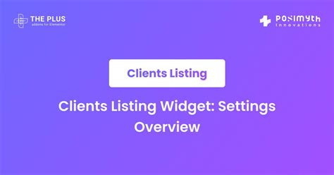 Clients Listing Widget Settings Overview The Plus Addons For Elementor
