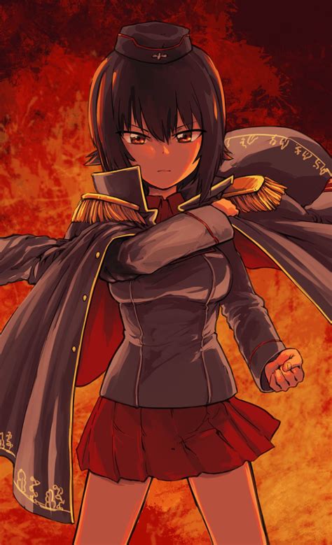 Monolith Suibou Souko Nishizumi Maho Girls Und Panzer Highres 1girl Breasts Brown Eyes