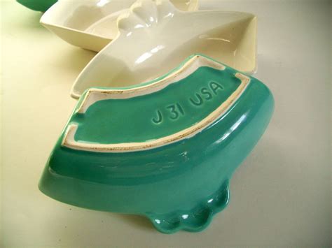 Mid Century Lazy Susan Ceramic Dishes Set Of 4 Retro Serving Etsy