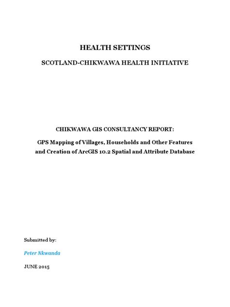 Schi Gis Mapping Report Pdf Geographic Information System Arc Gis