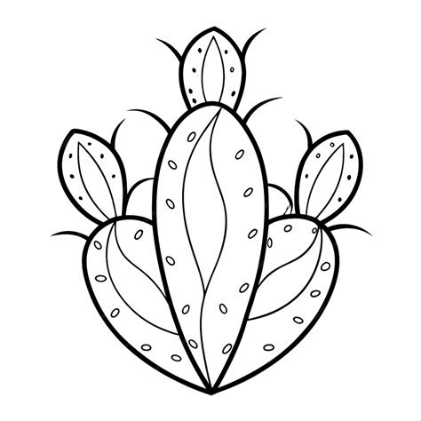 Cactus Leaf Icon Vector Illustration On White Background Premium Ai