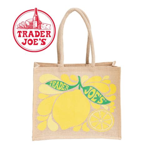 【楽天市場】【レビュー特典】trader Joes トレーダージョーズ Jute Tote ジュートトート 麻 Lemon エコバッグトレ