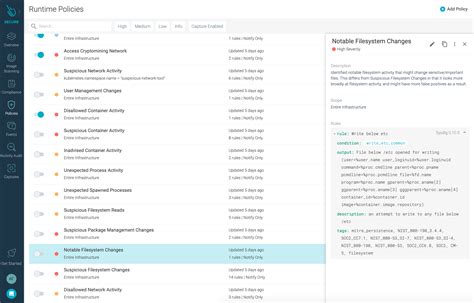 Open Source Container Security Tools Falco Sysdig