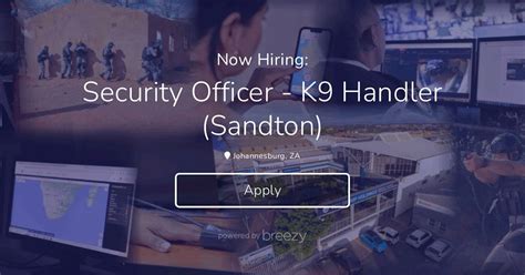 Security Officer K9 Handler Sandton At Tsu International