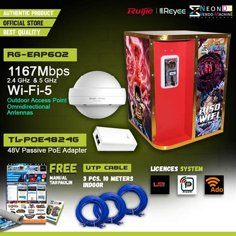 Neonds Complete Set Anti Dust Pisowifi Vendo With Reyee Access Point