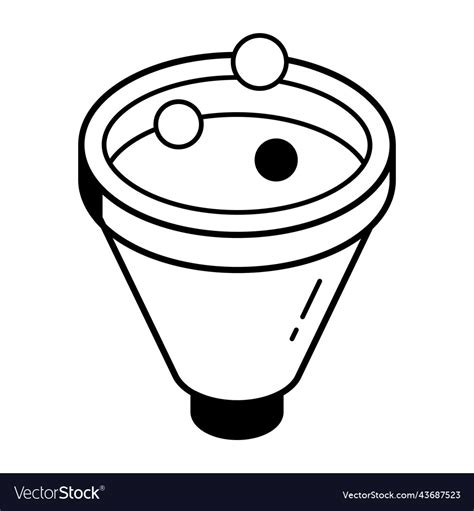 Trendy Isometric Linear Icon Of Filtration Vector Image