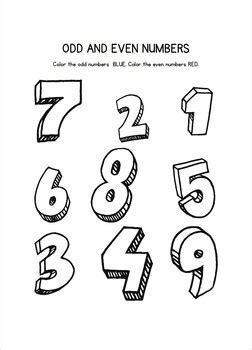 Odd And Even Numbers For Kinder To 1st Grade By Teacher S Haven TPT
