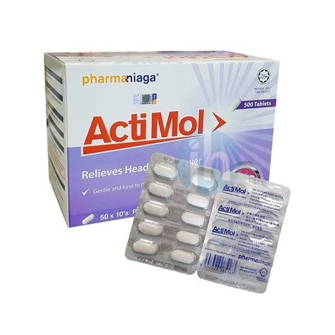 Paracetamol Actimol 650mg 10 Tablets Per Strip Exp 2023 Shopee