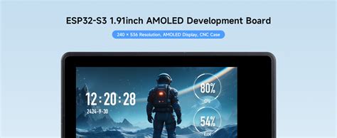 Waveshare Esp32 S3 191inch Amoled Display Development Board 240×536 32 Bit Lx7