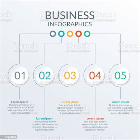 5 단계 옵션 또는 레벨 정보 그래픽 템플릿 비즈니스 프로세스 진행 프레젠테이션 워크플로 레이아웃 배너 웹 디자인을 위한 최신 타임 라인 인포 그래픽 벡터 일러스트입니다 5