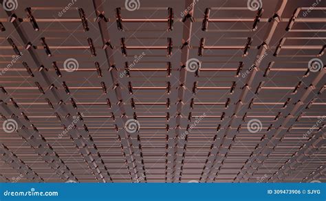 Cube Copper Metal Lump Shape Structure Elegant Modern 3d Rendering