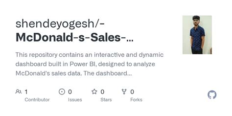 Github Shendeyogesh Mcdonald S Sales Dashboard Power Bi This