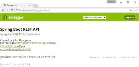 Spring Boot Restful Api With Swagger 2