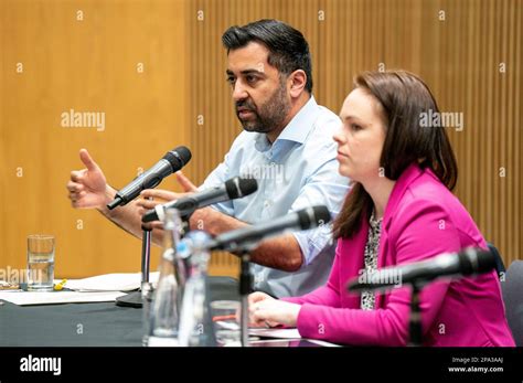 Snp Leadership Candidates Humza Yousaf And Kate Forbes During The Snp