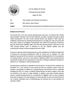 Fillable Online Ci Carmel Ca CITY OF CARMEL BY THE SEA PLANNING