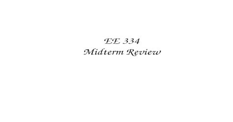 Ppt Ee 334 Midterm Review Diode Why We Need To Understand Diode