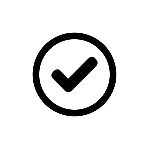 Simple Bold Circle Checkmark Outline Symbol Shape Mark Icon 74571284