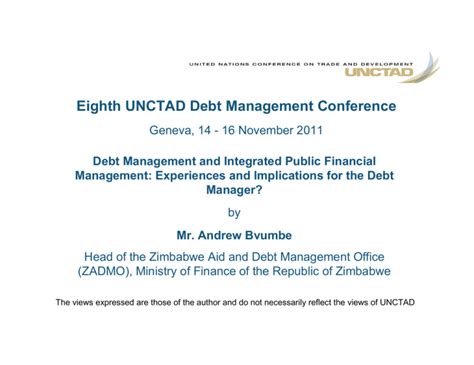 Eighth UNCTAD Debt Management Conference