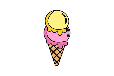 Ice Cream Cone Melting Style Graphic By Daisy Things · Creative Fabrica