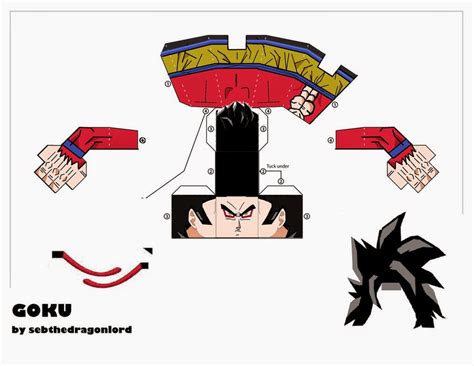 Papercraft Goku Ssj4 Kertasku Realistic Super Saiyan Goku Papercraft Wmira Linzor