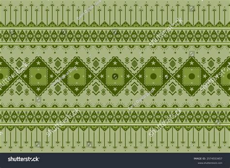 Geomatric Pattern Green Color Vector Illustration Stock Vector Royalty Free 2574553457