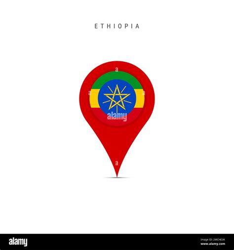 teardrop map marker with flag of ethiopia ethiopian flag inserted in