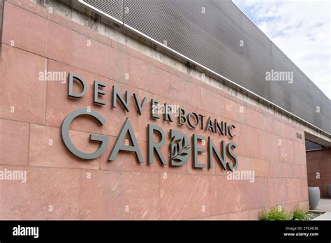 Denver Botanic Gardens Sign On The Building In Denver Colorado USA