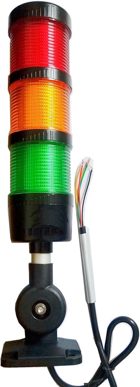 BiNFU DC 24V Three Layers Machine Light Led Indicator Signal Tower Industries Flashing Light