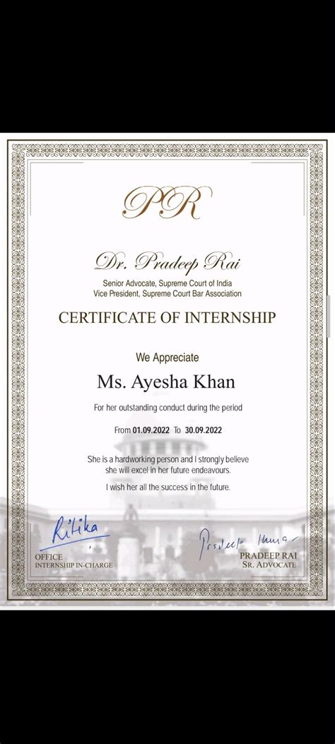 ayesha khan on linkedin internshipexperience