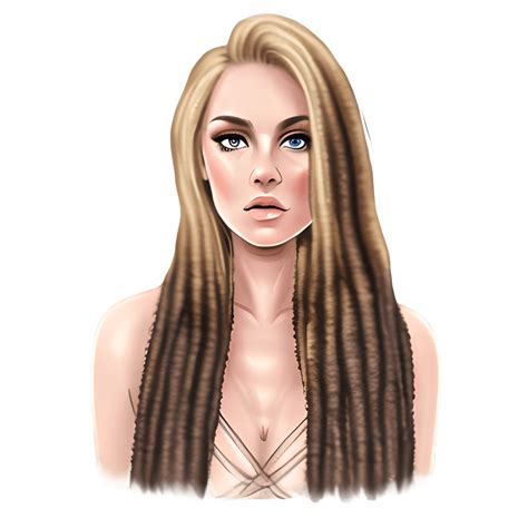 Blonde Long Hair Woman Graphic · Creative Fabrica