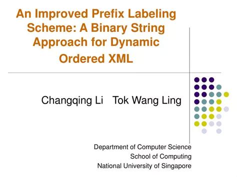 Ppt An Improved Prefix Labeling Scheme A Binary String Approach For Dynamic Ordered Xml