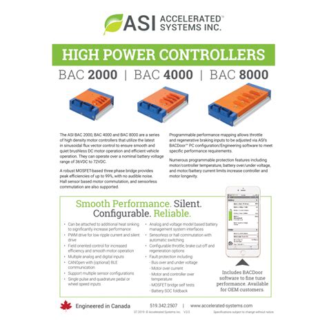 Asi Bac 8000 Controller For Electric Vehicles