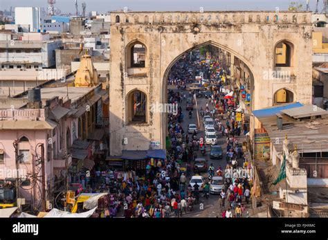 Hyderabad Telangana India 28th Feb 2016 Famous Laad Market Stock