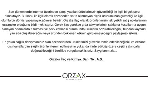 Orzax: Sağlığa Hediye