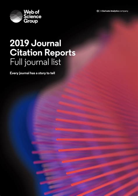 Pdf 2019 Journal Citation Reports Scie And Ssci Journals In The Jcr