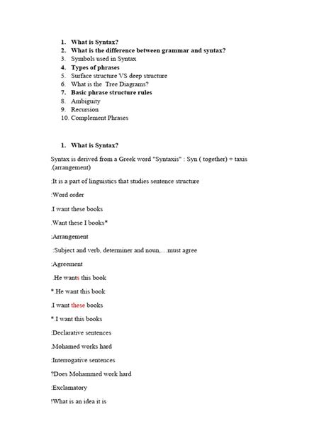 Synntax Pdf Phrase Syntax
