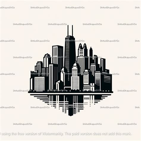 Chicago Skyline Svg Bundle Etsy