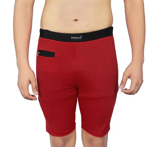 Nnn Mens Red Long Lycra Swimming Trunk