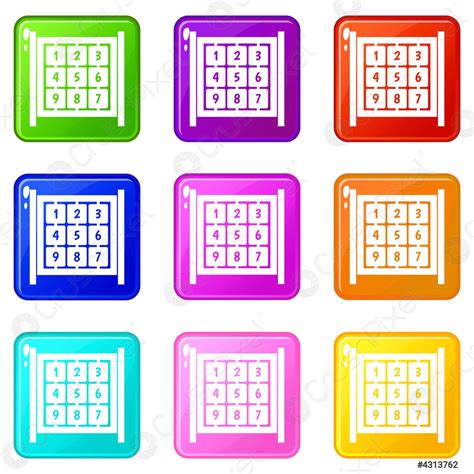 Cubes With Numbers On Playground Set 9 Stock Vector 4313762 Crushpixel